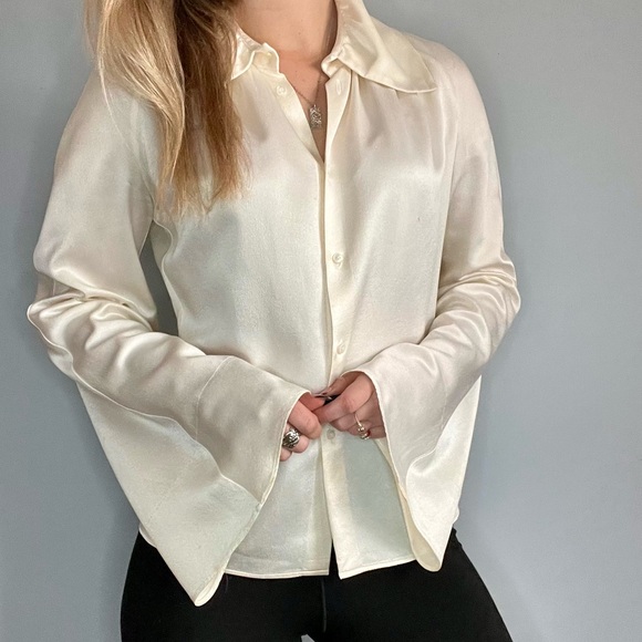 Luca Luca | Tops | Luca Luca Vintage 98s 100 Italian Silk Button Down ...